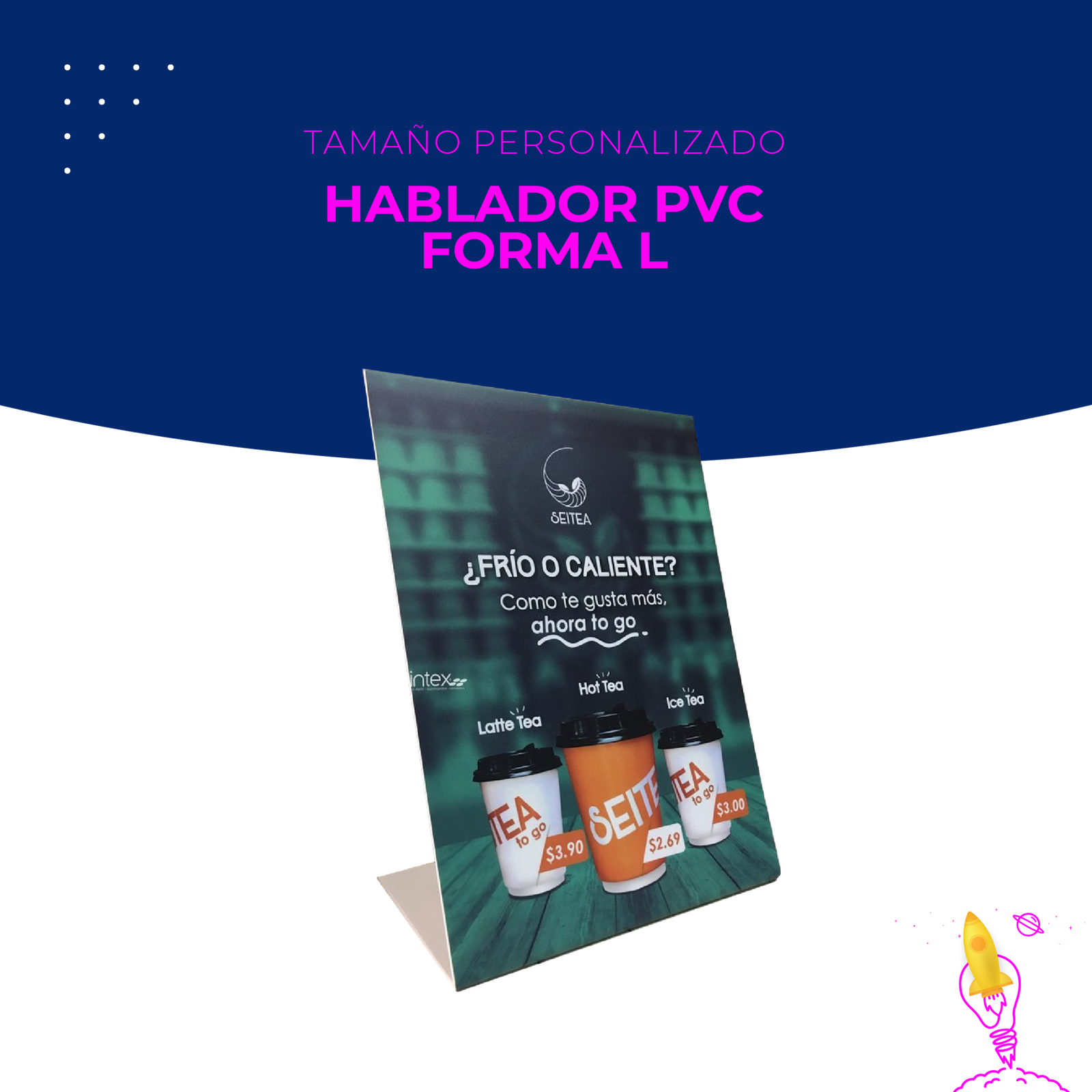 Hablador PVC en L o Tent Card – Creativeprint